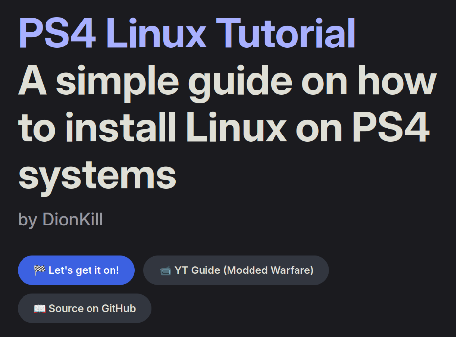PS4 Linux Tutorial